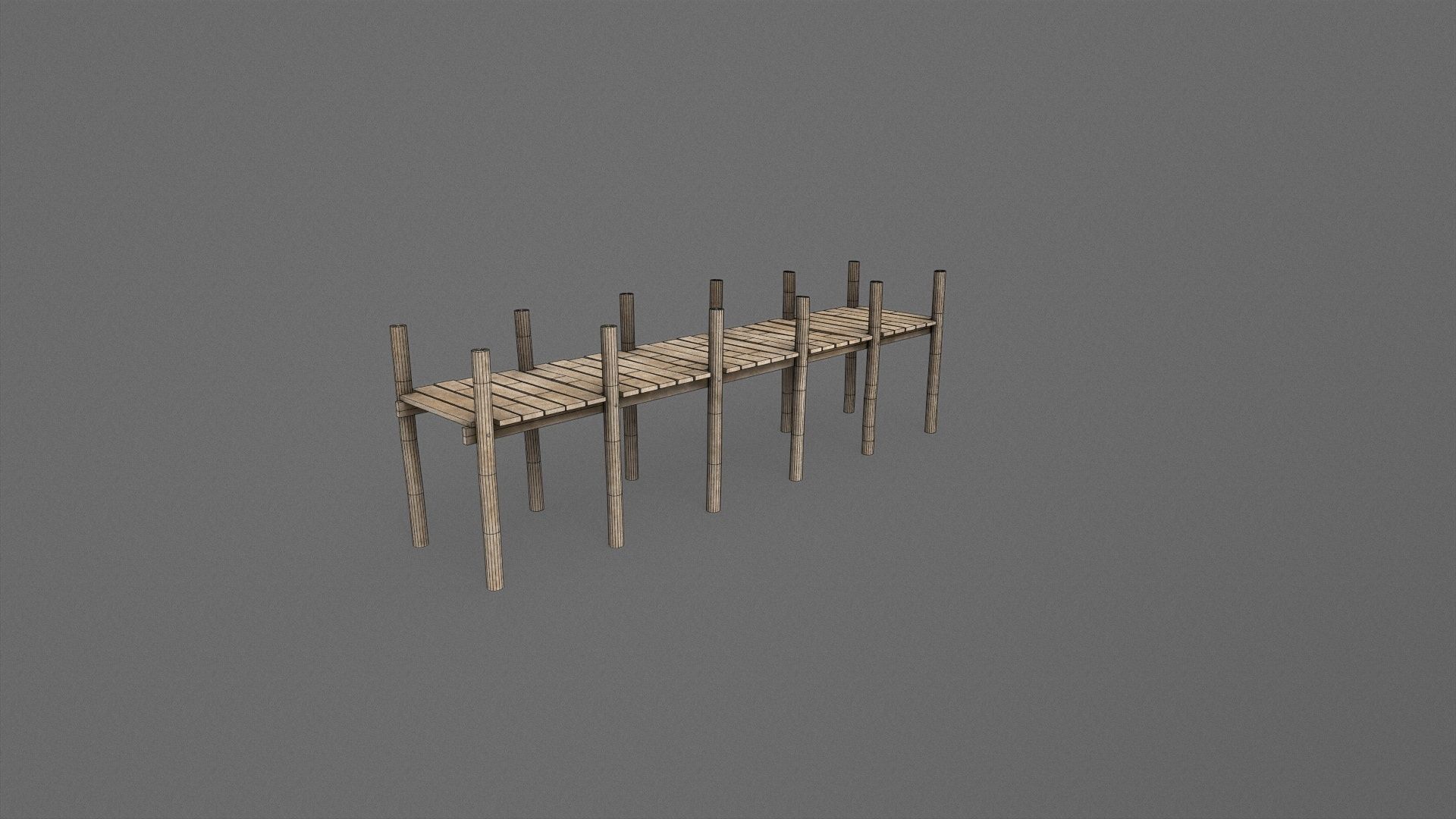 3D model Wooden Pier Low Poly Game Ready VR / AR / low-poly | CGTrader