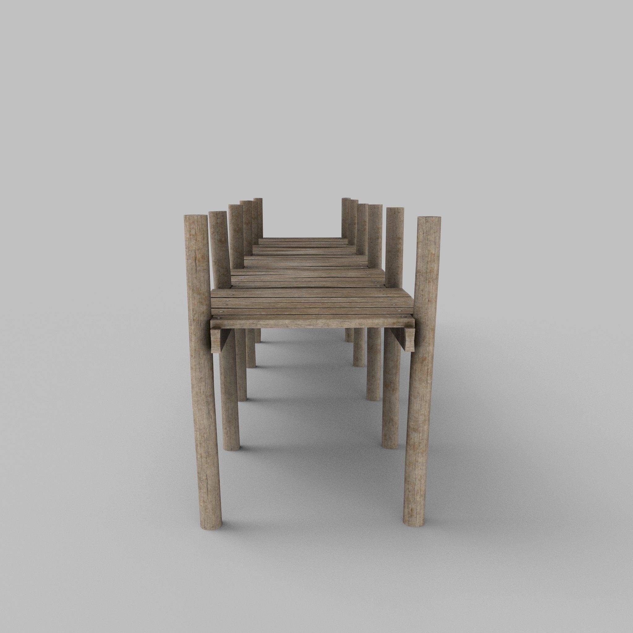 3D model Wooden Pier Low Poly Game Ready VR / AR / low-poly | CGTrader