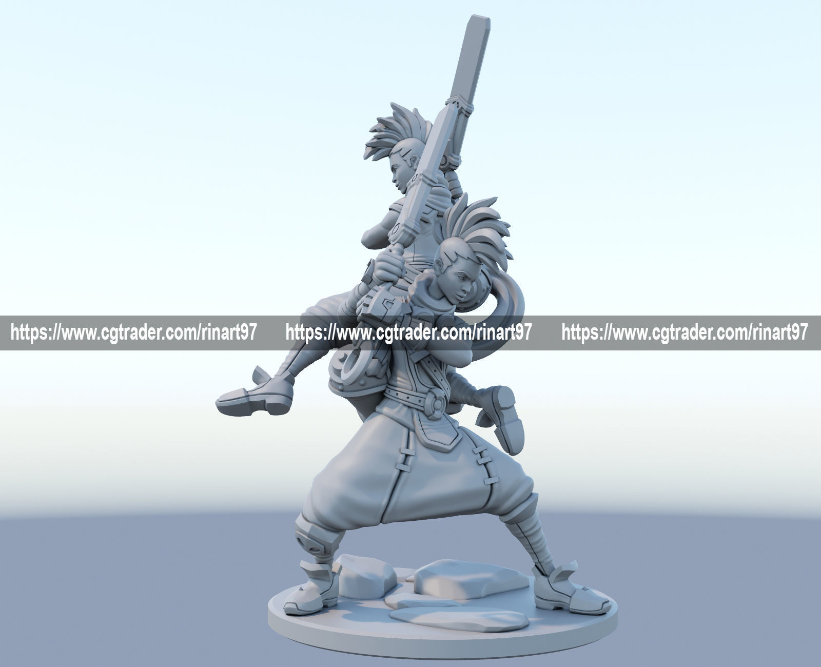 ekko 3D print model from League of Legends 3D model 3D printable | CGTrader