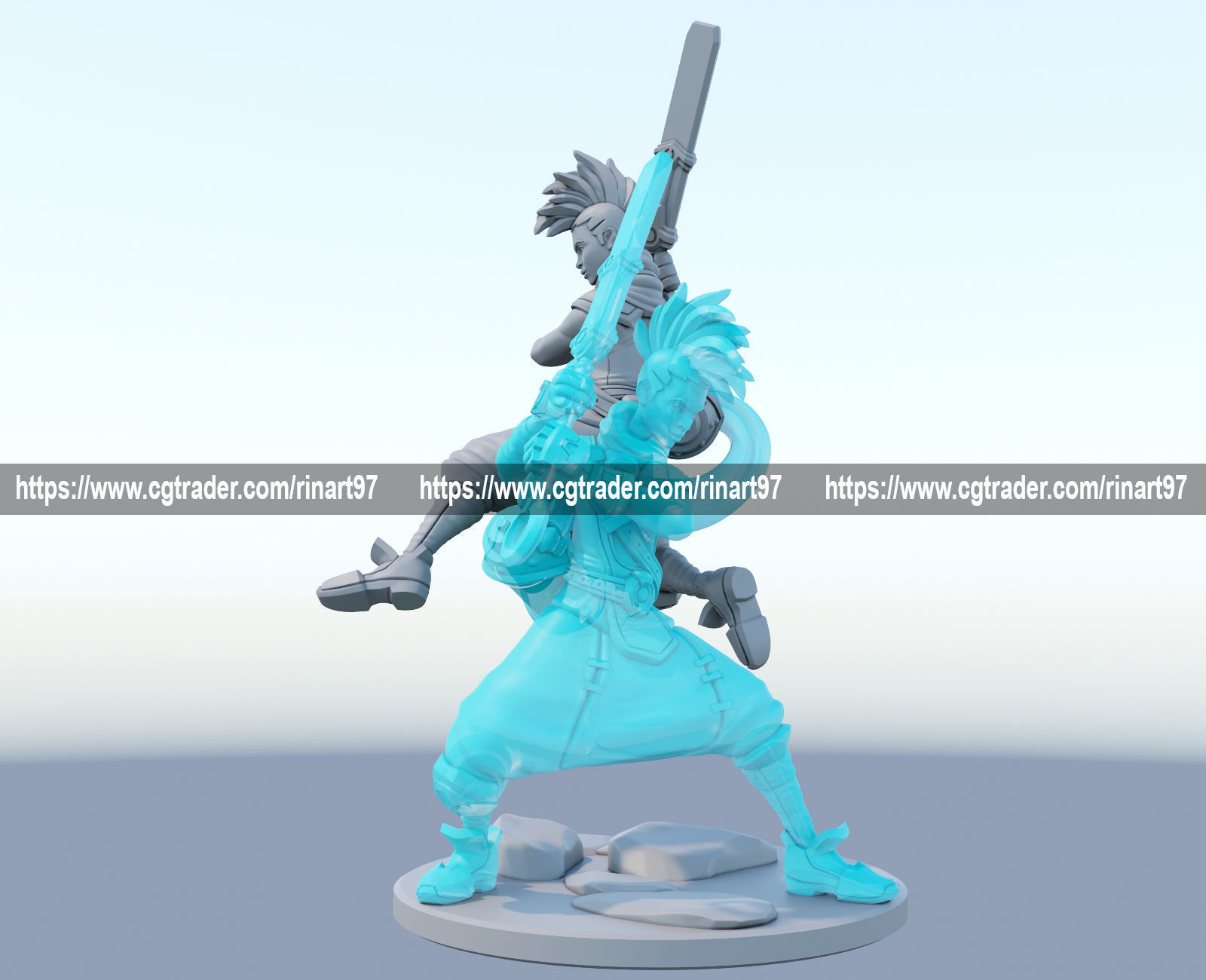 ekko 3D print model from League of Legends 3D model 3D printable | CGTrader