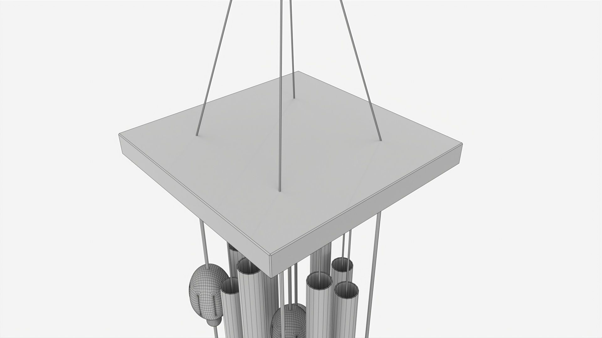 Metal Tube Wind Chimes Feng Shui 3D model | CGTrader