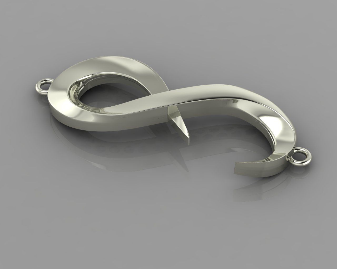 Gold infinity sign 3D model 3D printable | CGTrader