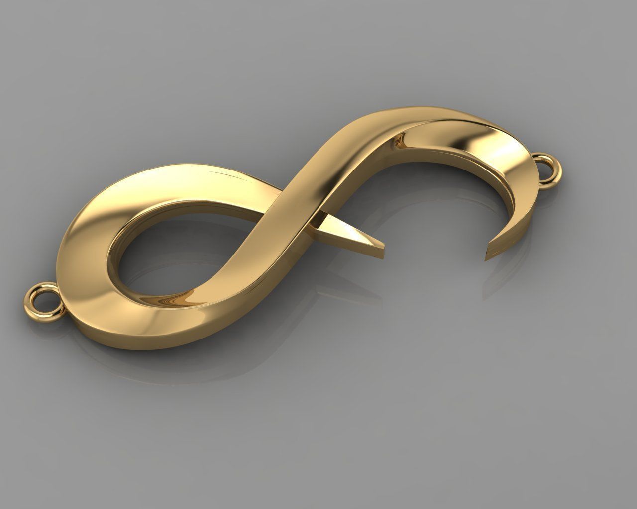 Gold infinity sign 3D model 3D printable | CGTrader