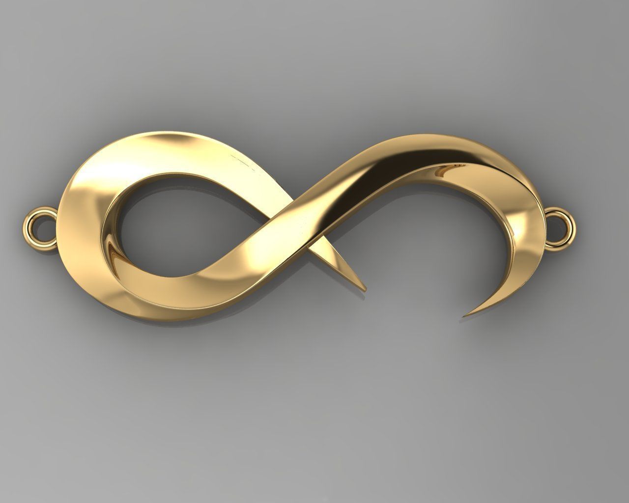 Gold infinity sign 3D model 3D printable | CGTrader