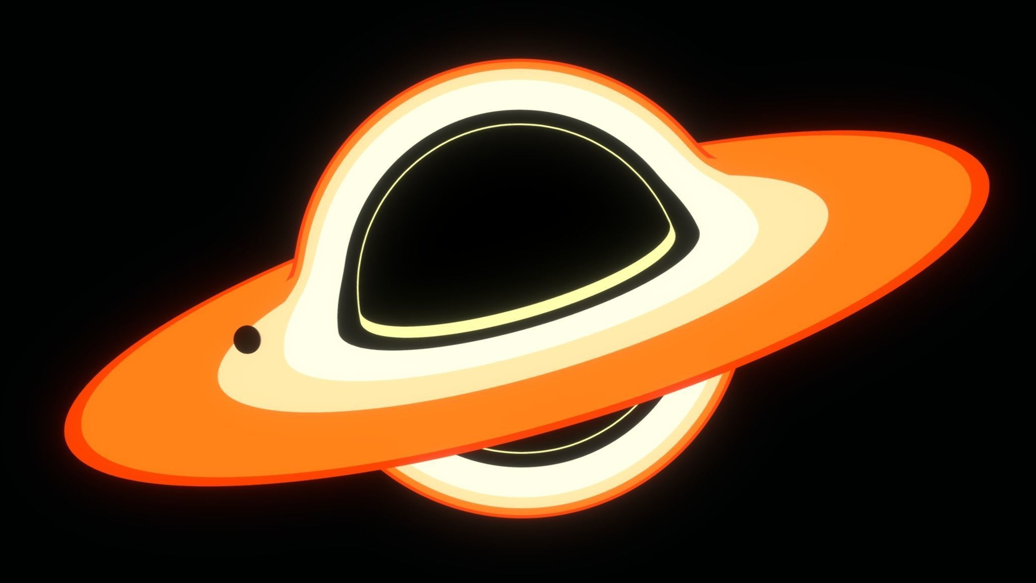 Black Hole Gargantua 3D model | CGTrader