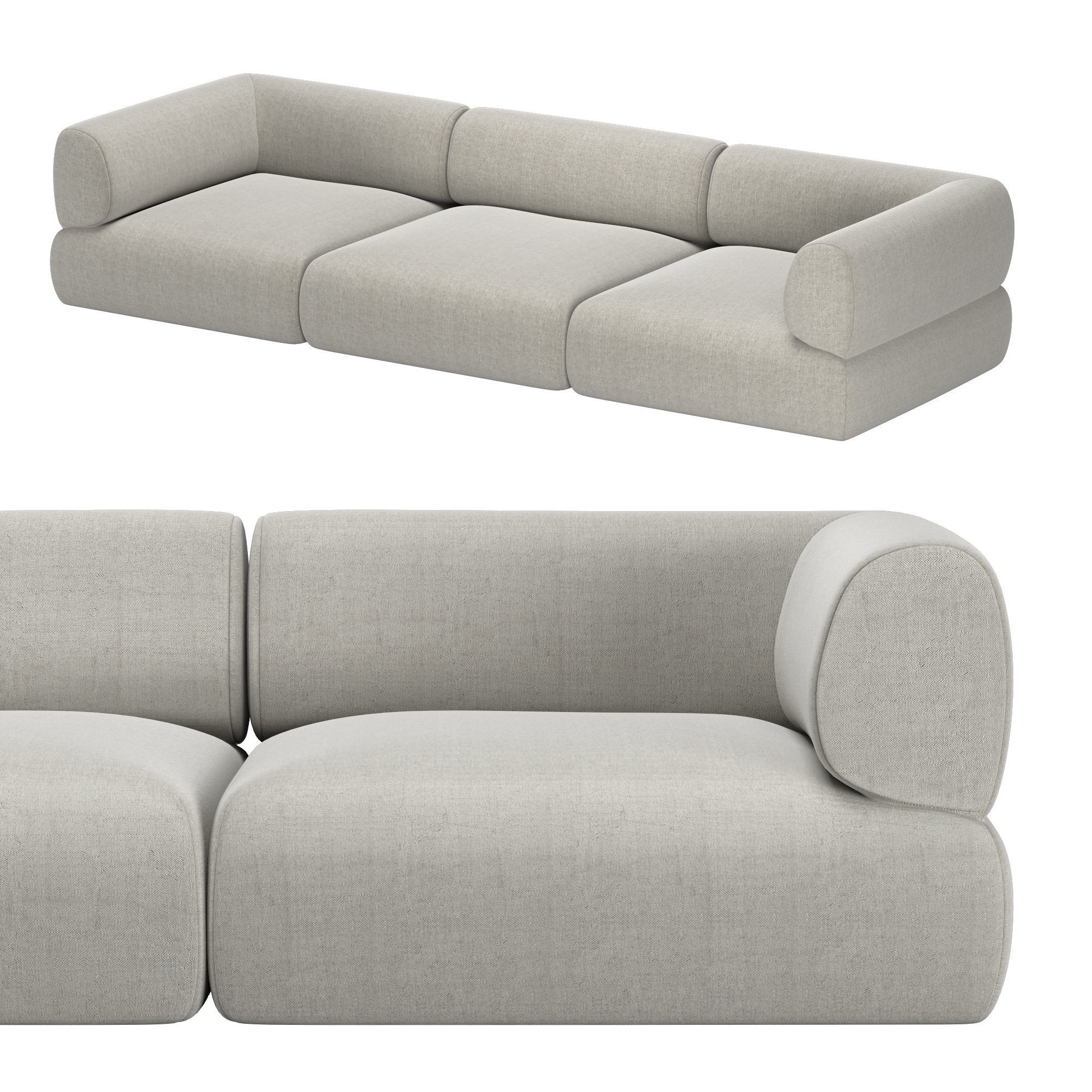 PUFFALO MODULAR SOFAS 3D model | CGTrader
