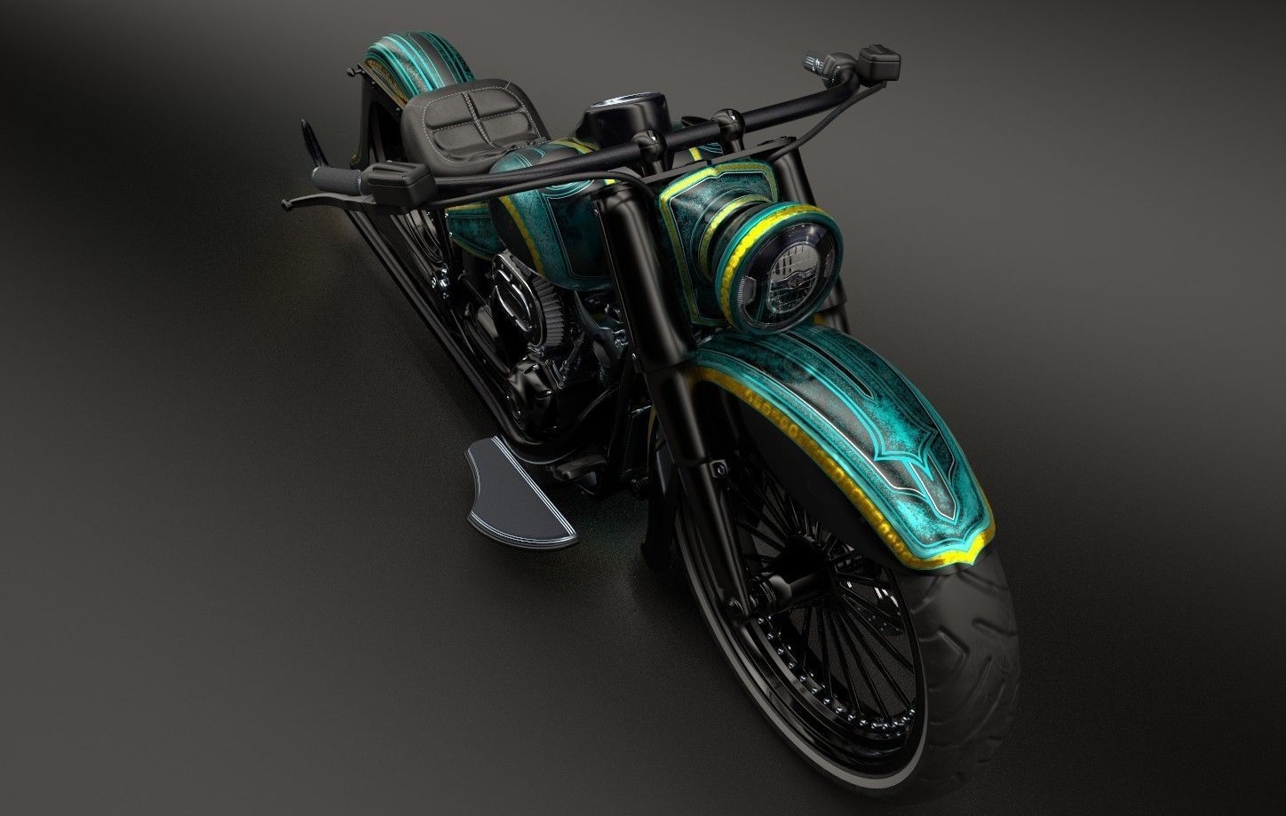 Motorcycle Custom Stylized Painting 3D model | CGTrader