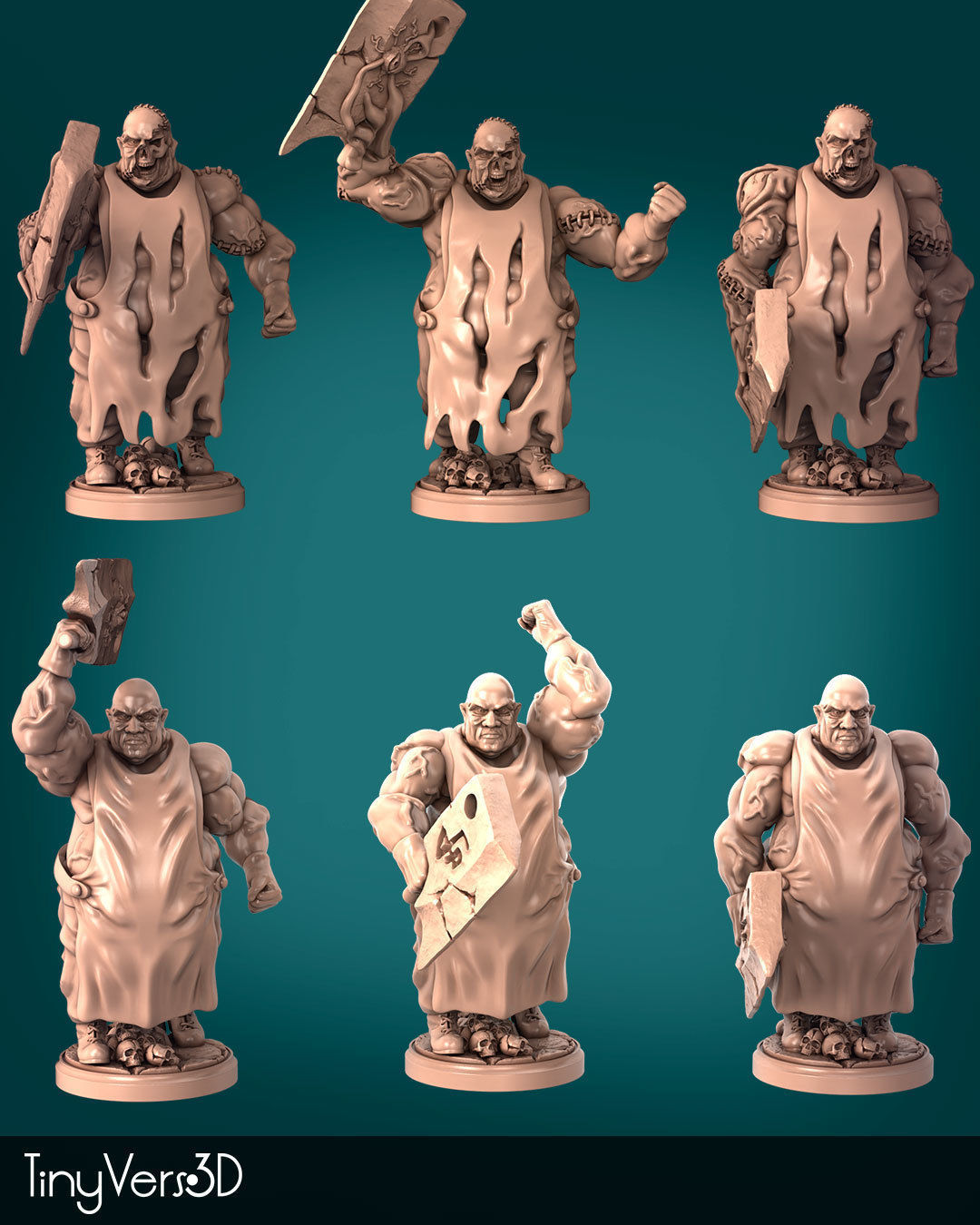 Dark Wizard Mages Miniatures 3D model 3D printable | CGTrader
