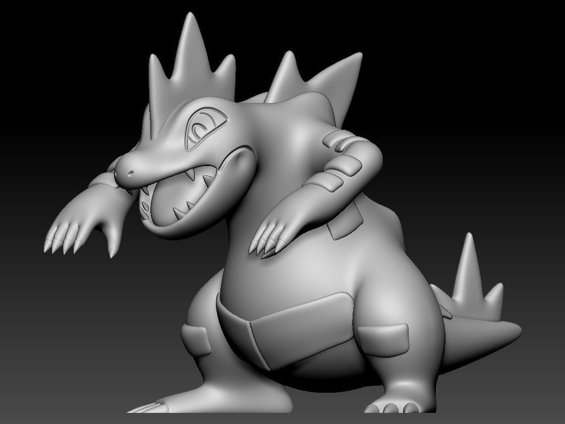 Totodile Entire evolution line 3D model 3D printable | CGTrader