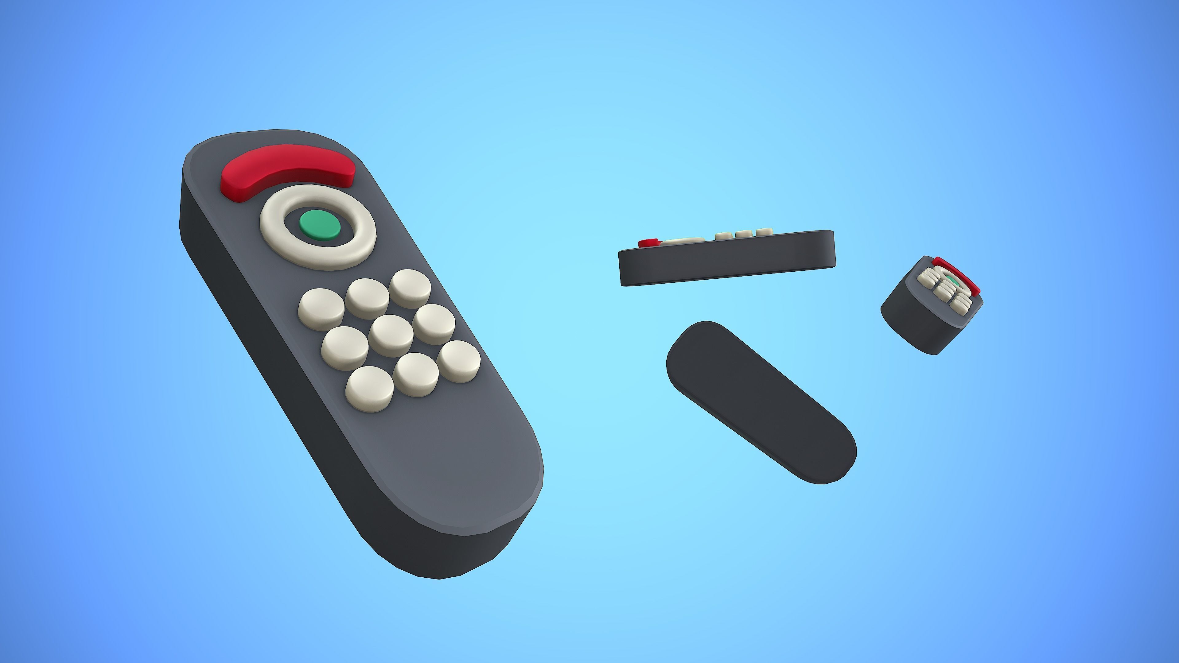 3D model REMOTE CONTROL 01 CARTOON STYLIZED VR / AR / low-poly | CGTrader