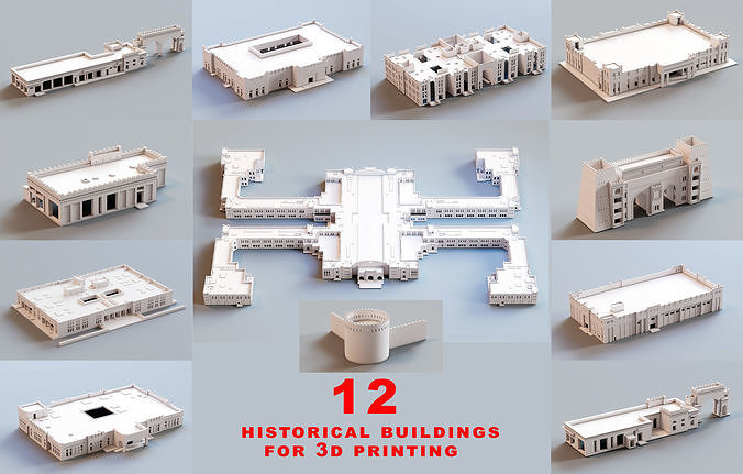 historical buildings 3d printing bundle 3D model 3D printable | CGTrader