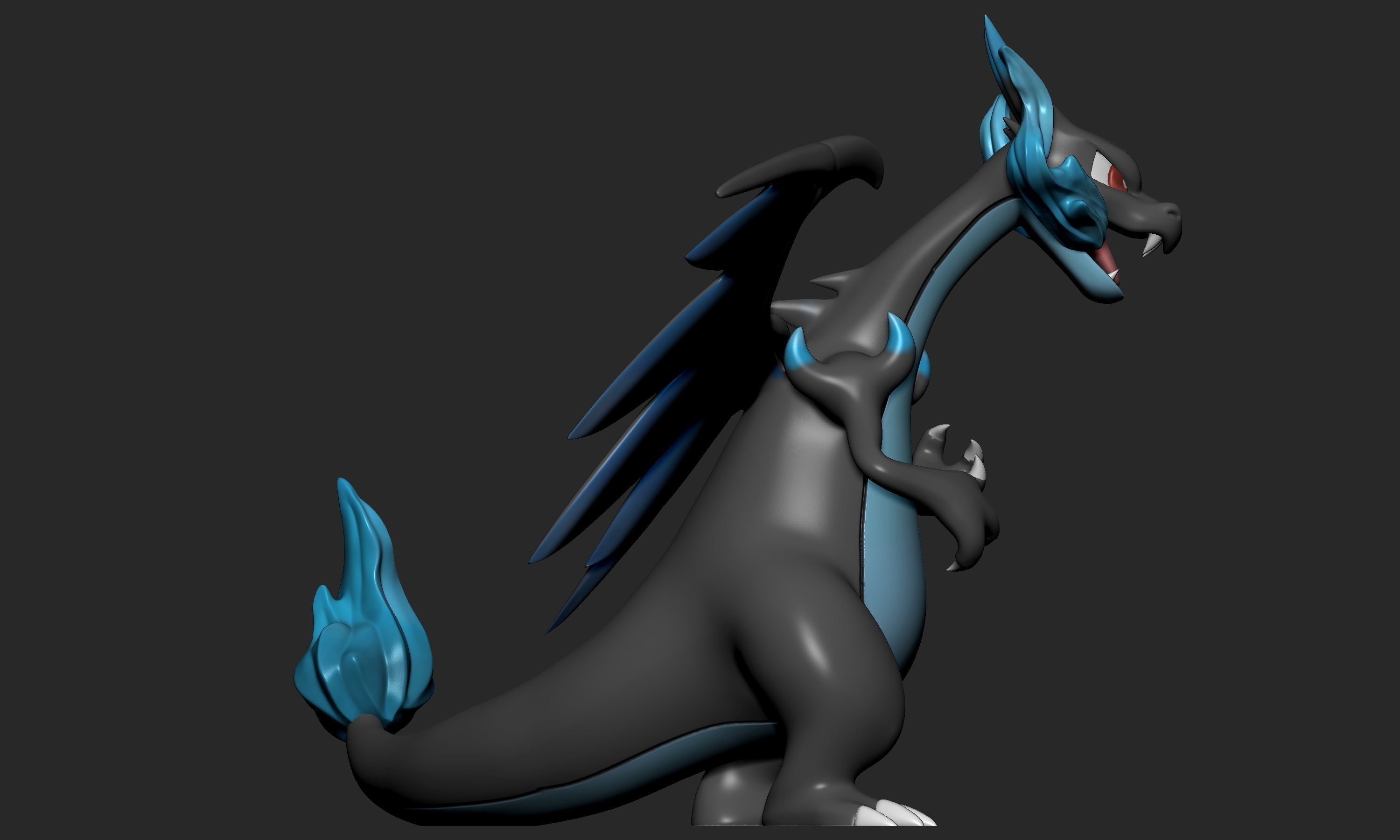 Pokemon - Mega Charizard X 3D model 3D printable | CGTrader