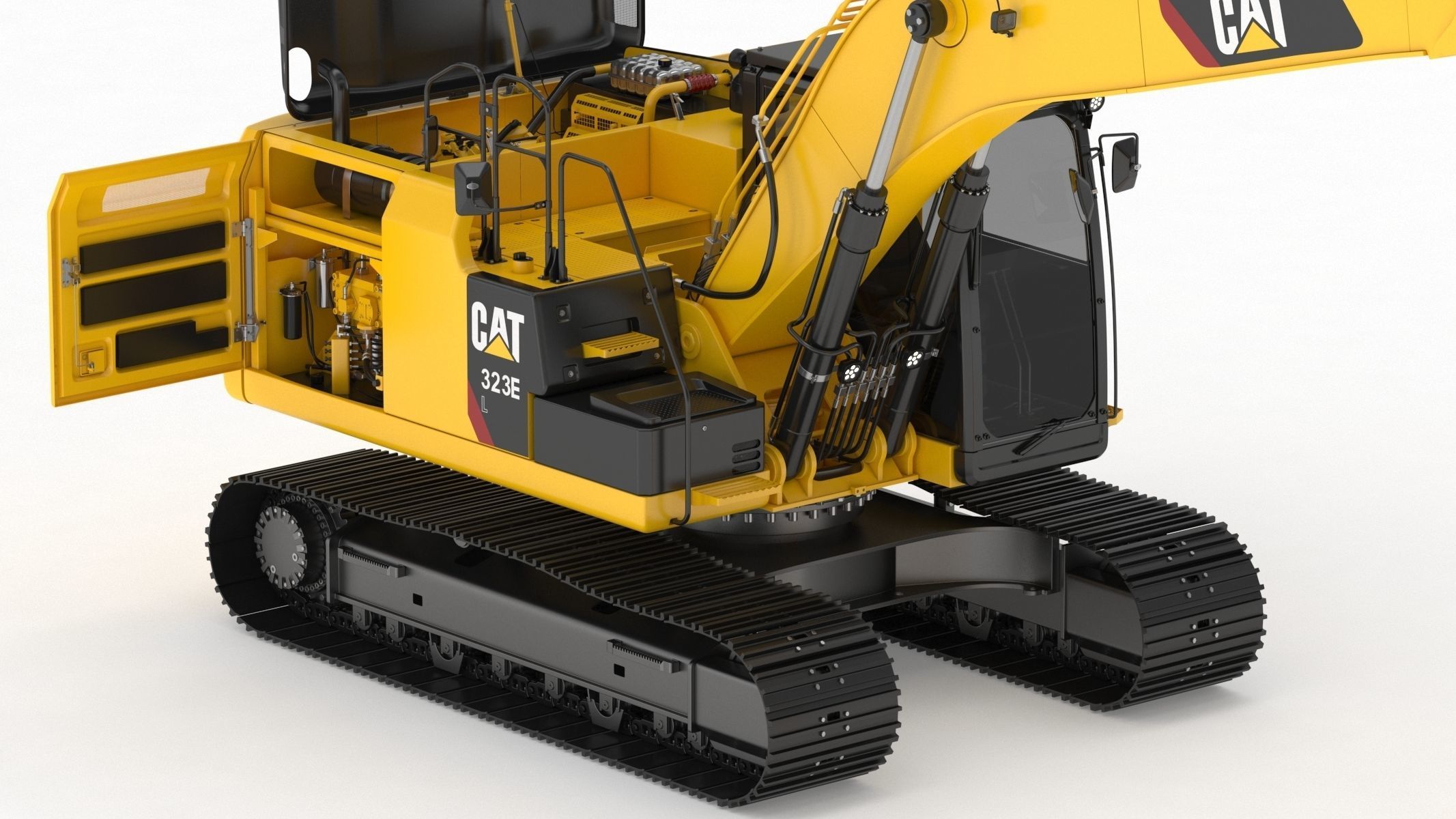 CAT 323 EL Medium Excavator 3D model | CGTrader