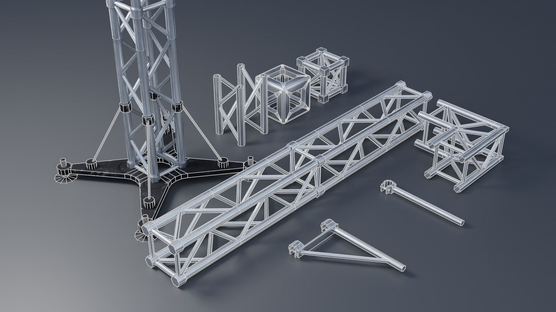 3D model Clean and Rusty Trusses 4K and 2K VR / AR / low-poly | CGTrader