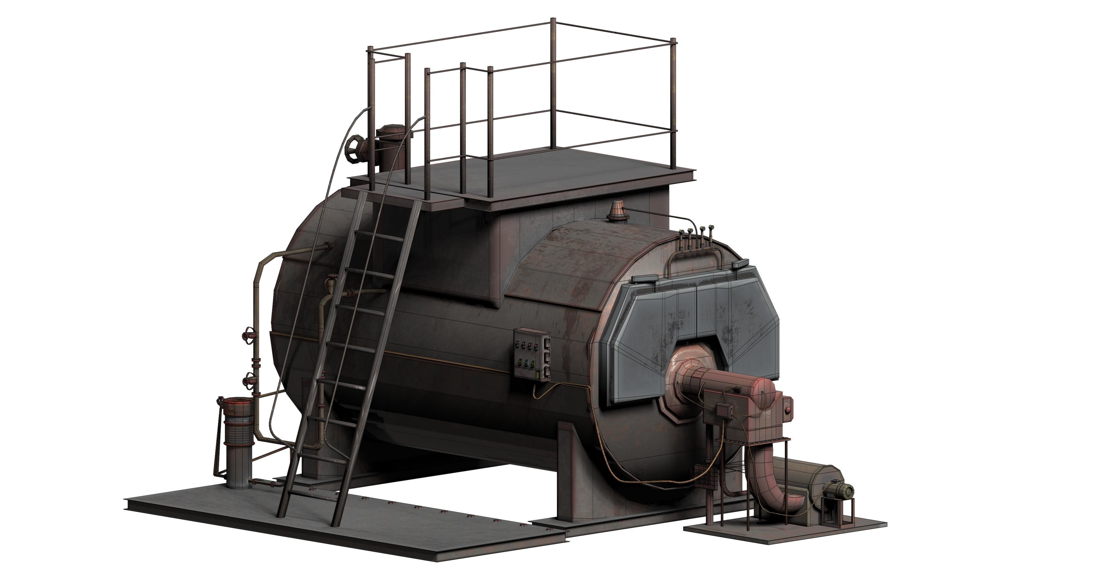 3D model Steamboiler generator boiler tank VR / AR / low-poly | CGTrader