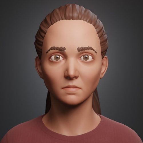 3d Model Female Stylized Rigged Vr Ar Low Poly Cgtrader 