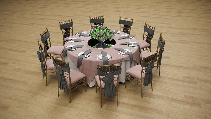 Wedding Dinner Table 3D model | CGTrader
