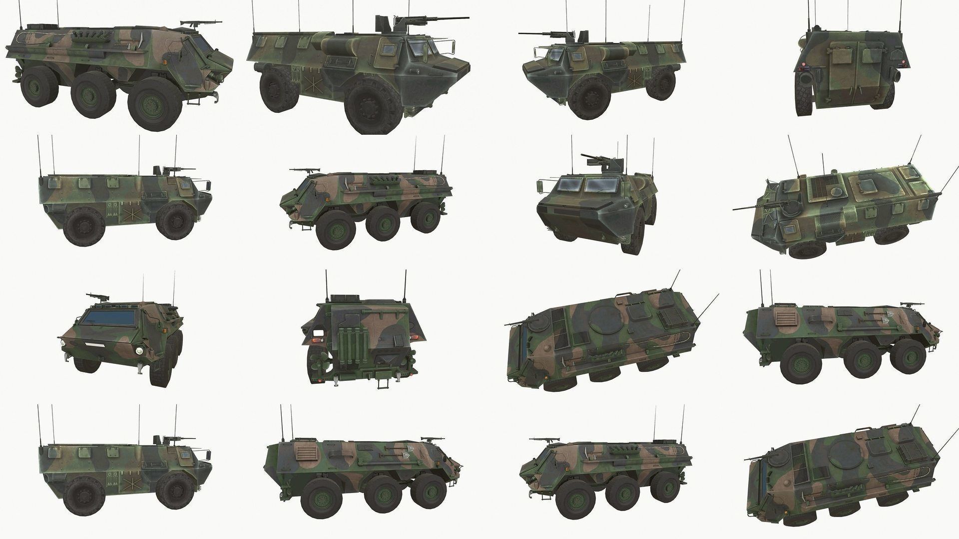3D Model Collection Armored Fighting Vehicle Pack VR / AR / low-poly ...