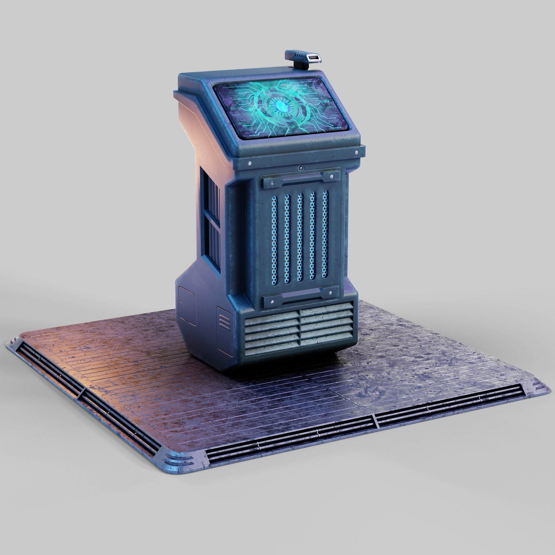 3D model Sci-fi Computer Terminal VR / AR / low-poly | CGTrader