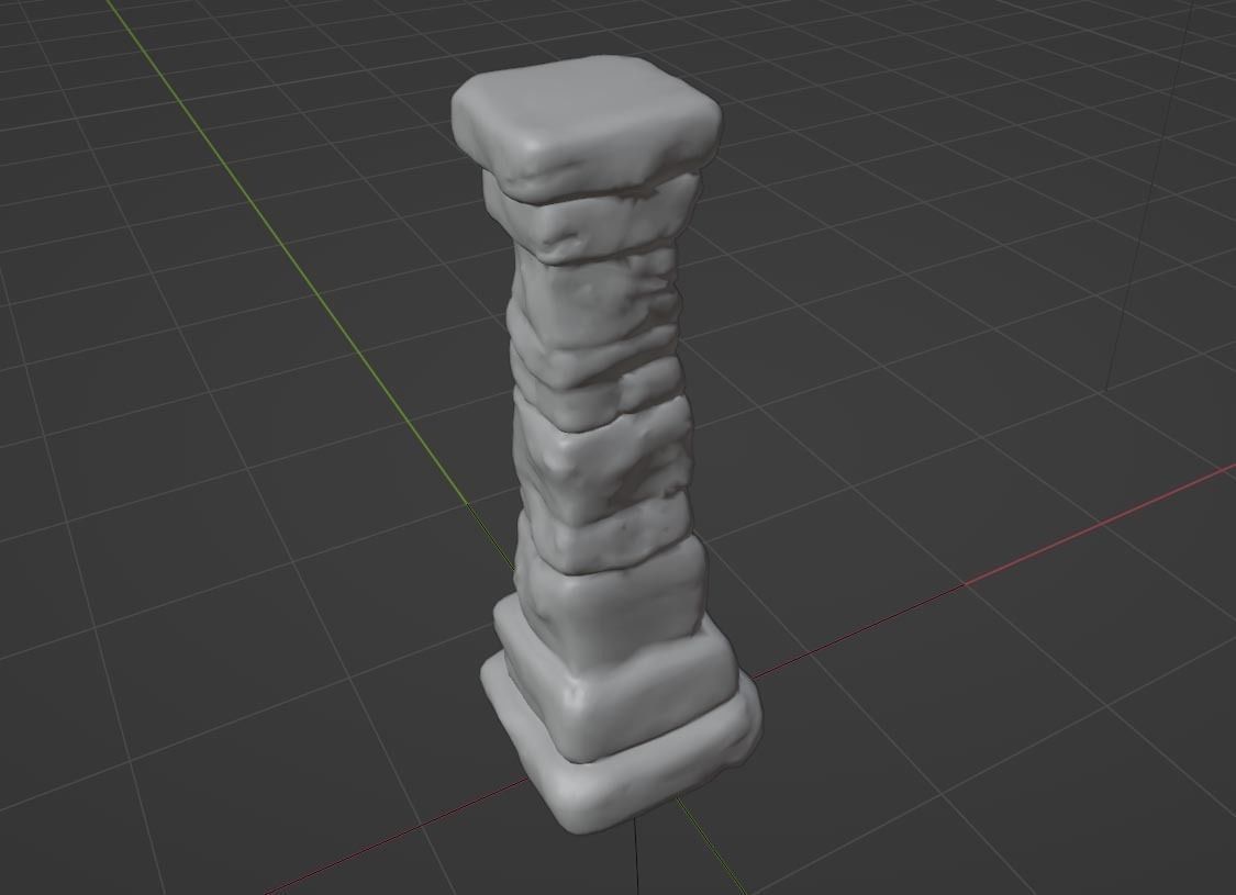 3D model Ancient Stone Pillar - Low-Poly Game-Ready VR / AR / low-poly | CGTrader