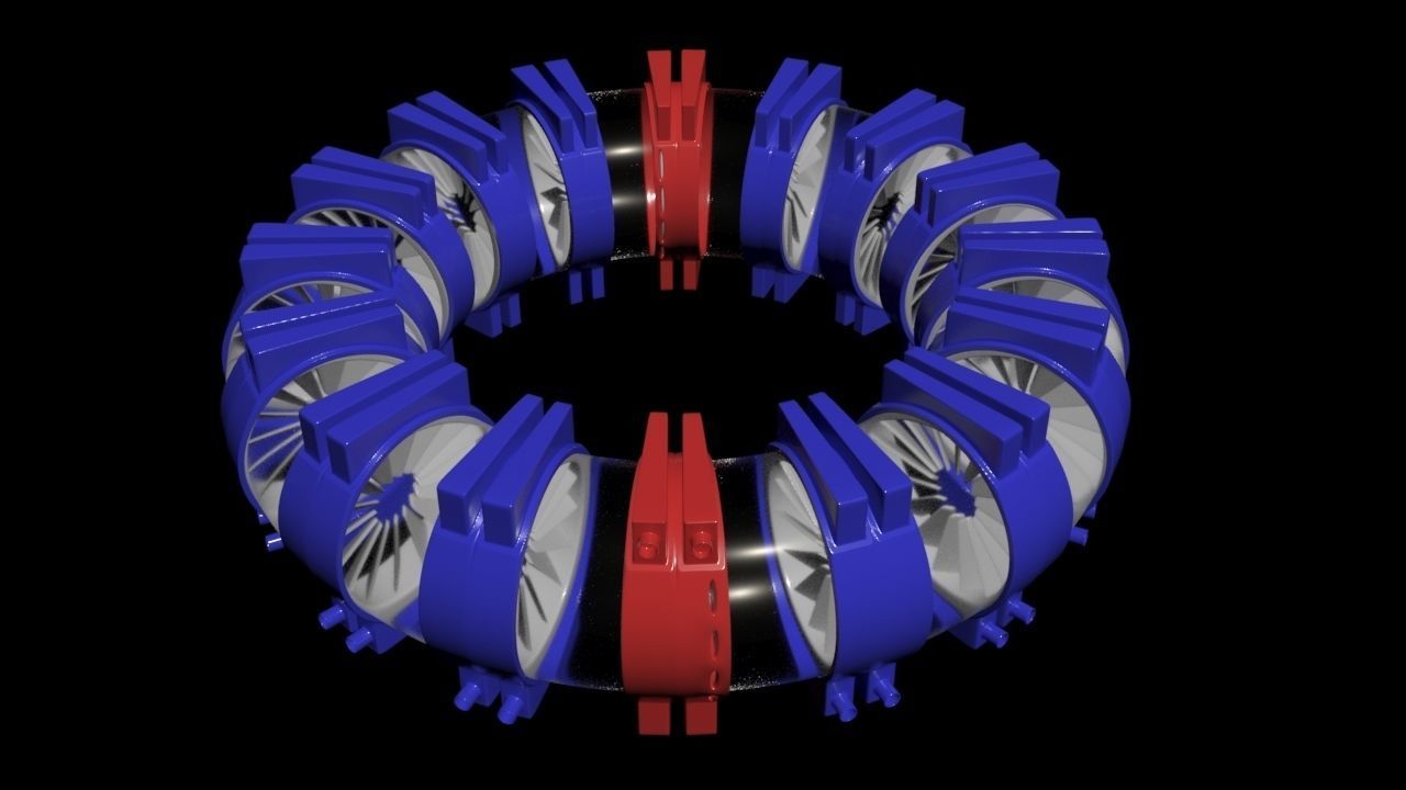 Aeroloop - Rim Driven - Dutch Wind Generator - Concept 3D model | CGTrader
