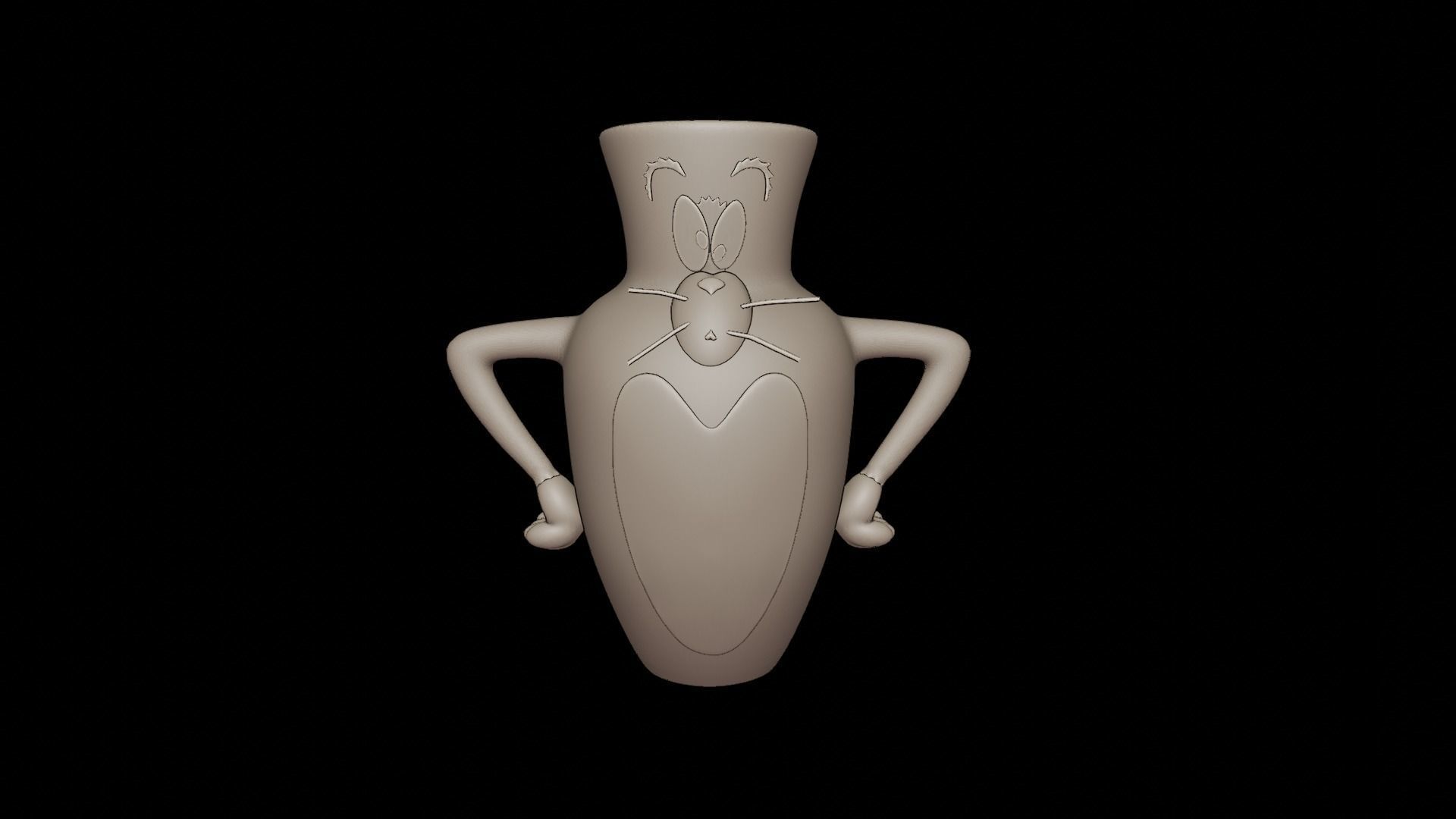 Tom Vase - Funny Forms - Tom and Jerry 3D model 3D printable | CGTrader