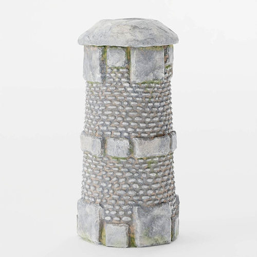 3D model Medieval Stone Pillar - low-poly game-ready model asset VR ...
