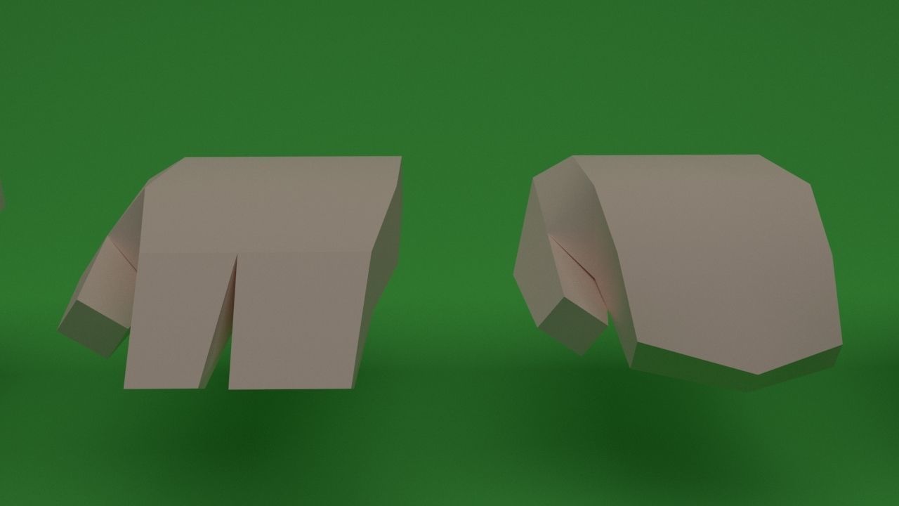 Types of low poly hand 3D model | CGTrader