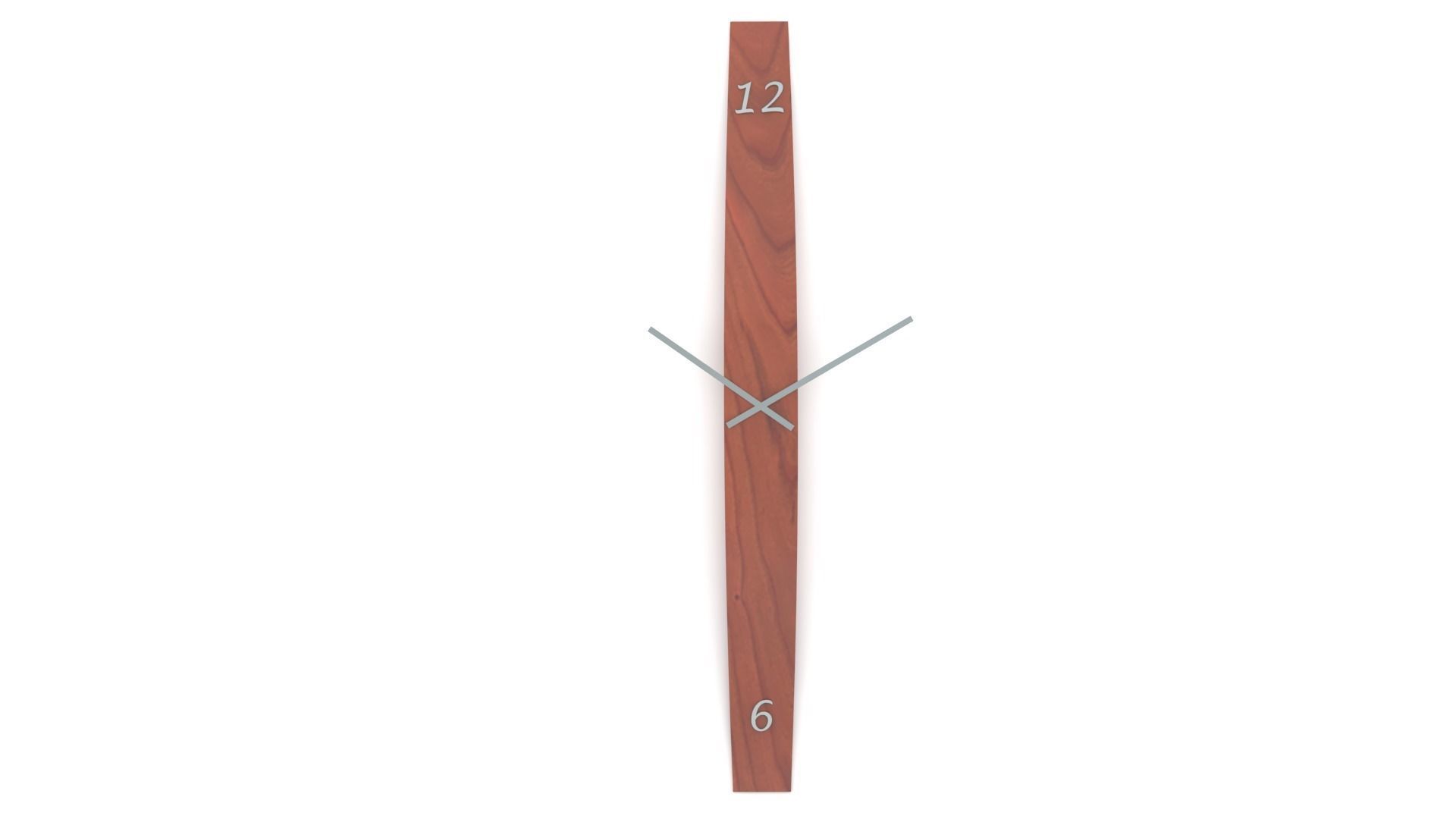 Wall clock - vertical wooden bow 3D model | CGTrader