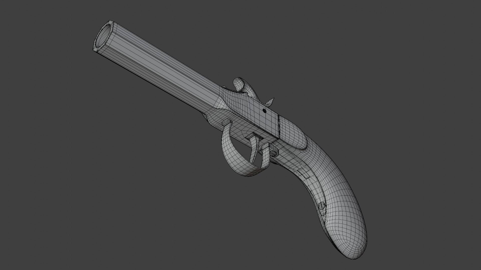 Single Derringer 3D model | CGTrader