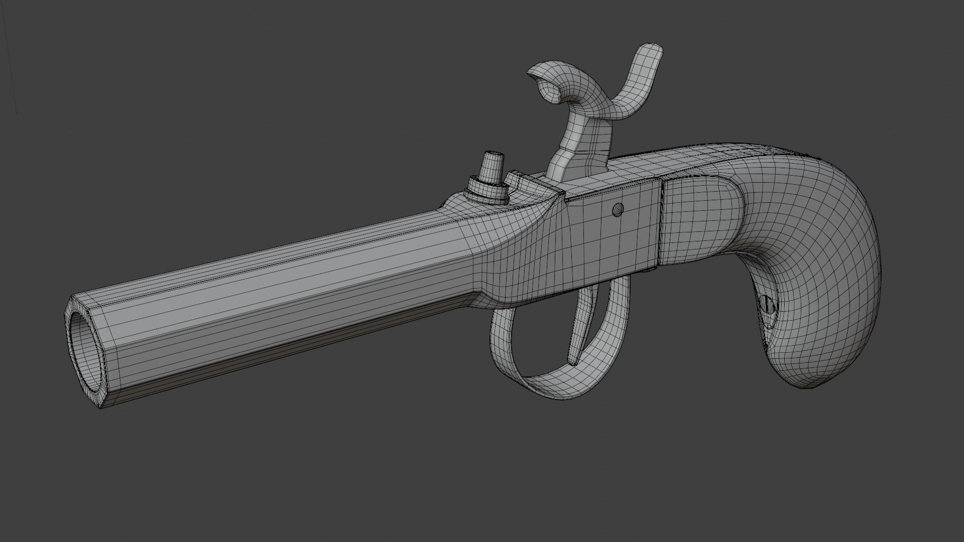 Single Derringer 3D model | CGTrader
