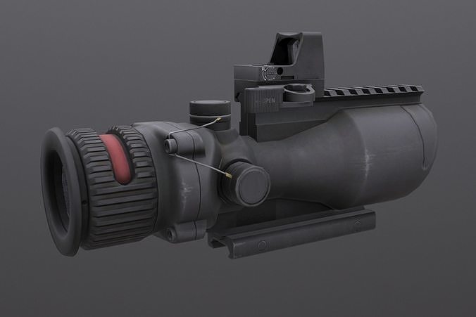 3D model Rifle Scope ACOG TA648-G VR / AR / low-poly | CGTrader