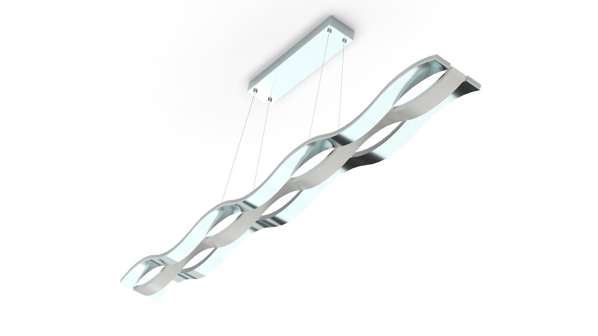 Ceiling light - 3 waves 3D model | CGTrader