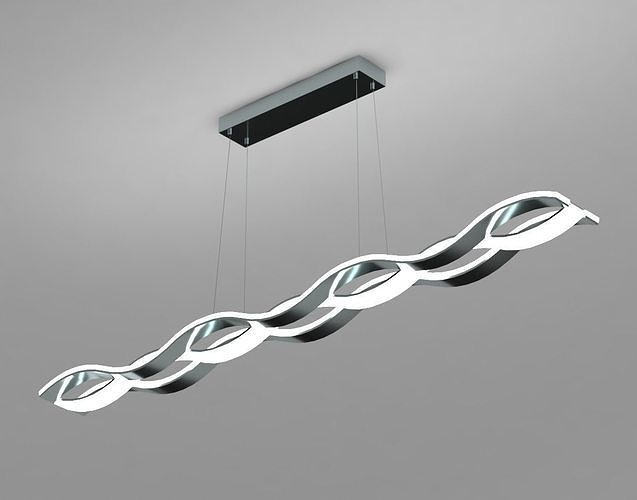 Ceiling light - 3 waves 3D model | CGTrader
