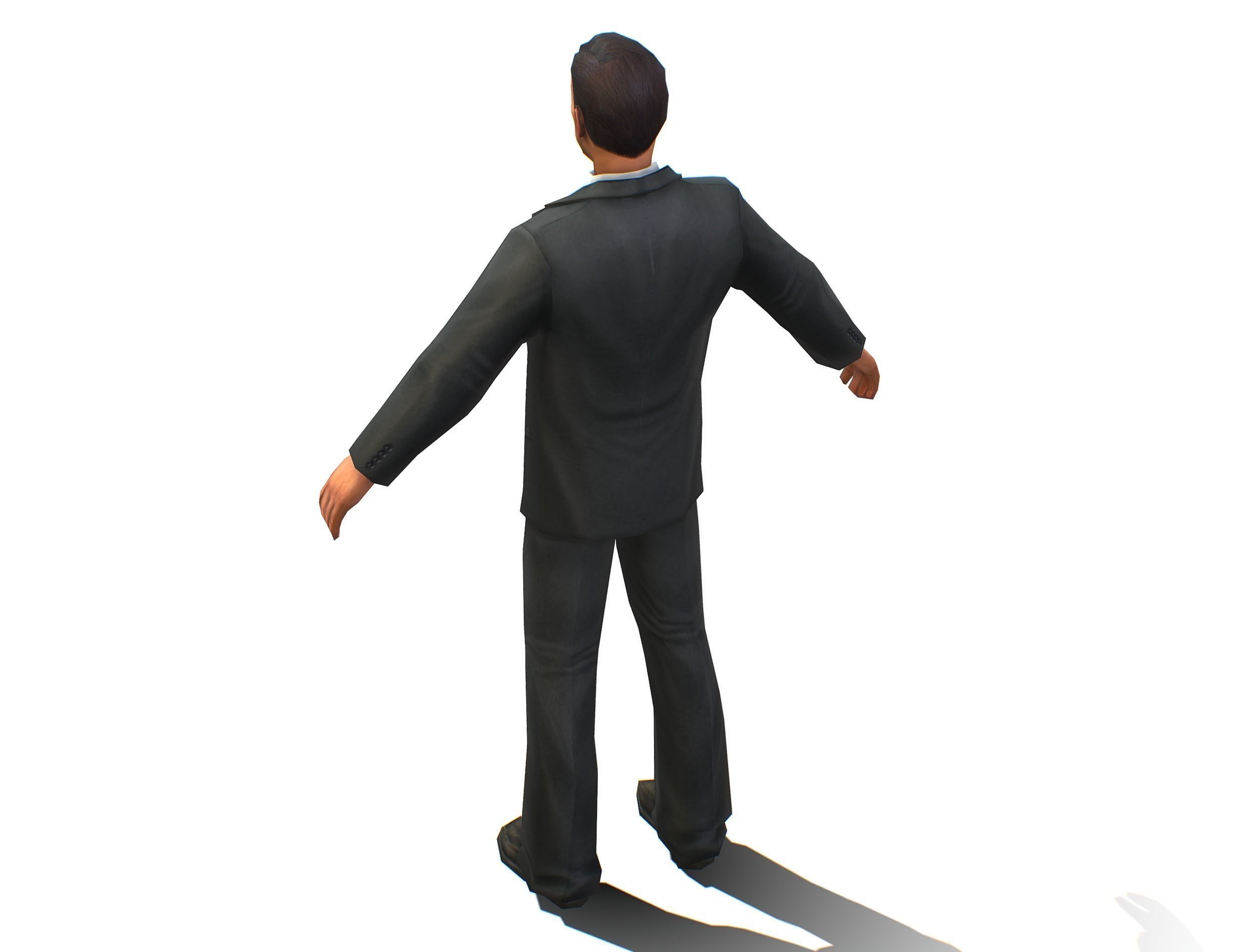 3D model Agent Man Black Suit VR / AR / low-poly | CGTrader