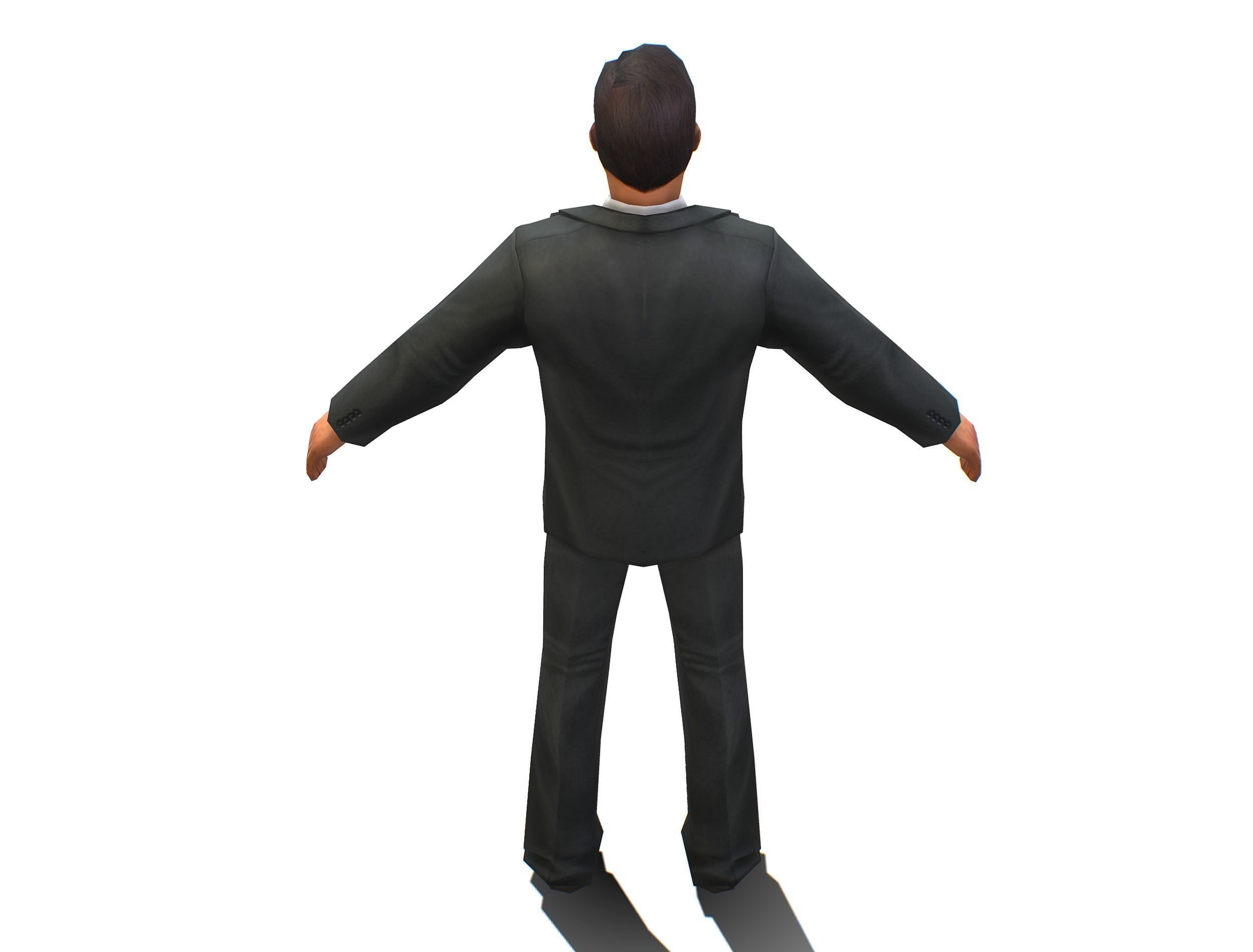 3D model Agent Man Black Suit VR / AR / low-poly | CGTrader