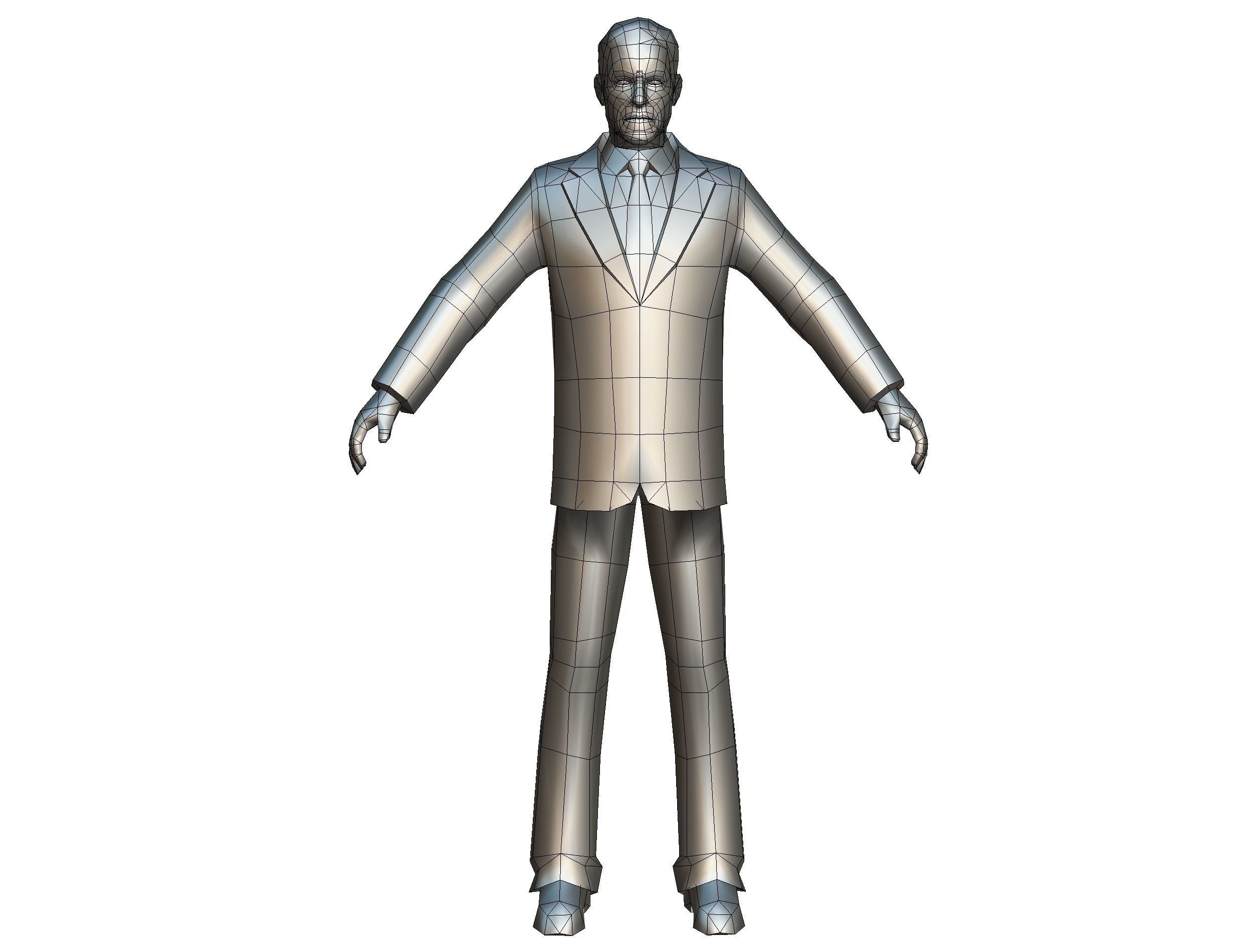 3D model Agent Man Black Suit VR / AR / low-poly | CGTrader