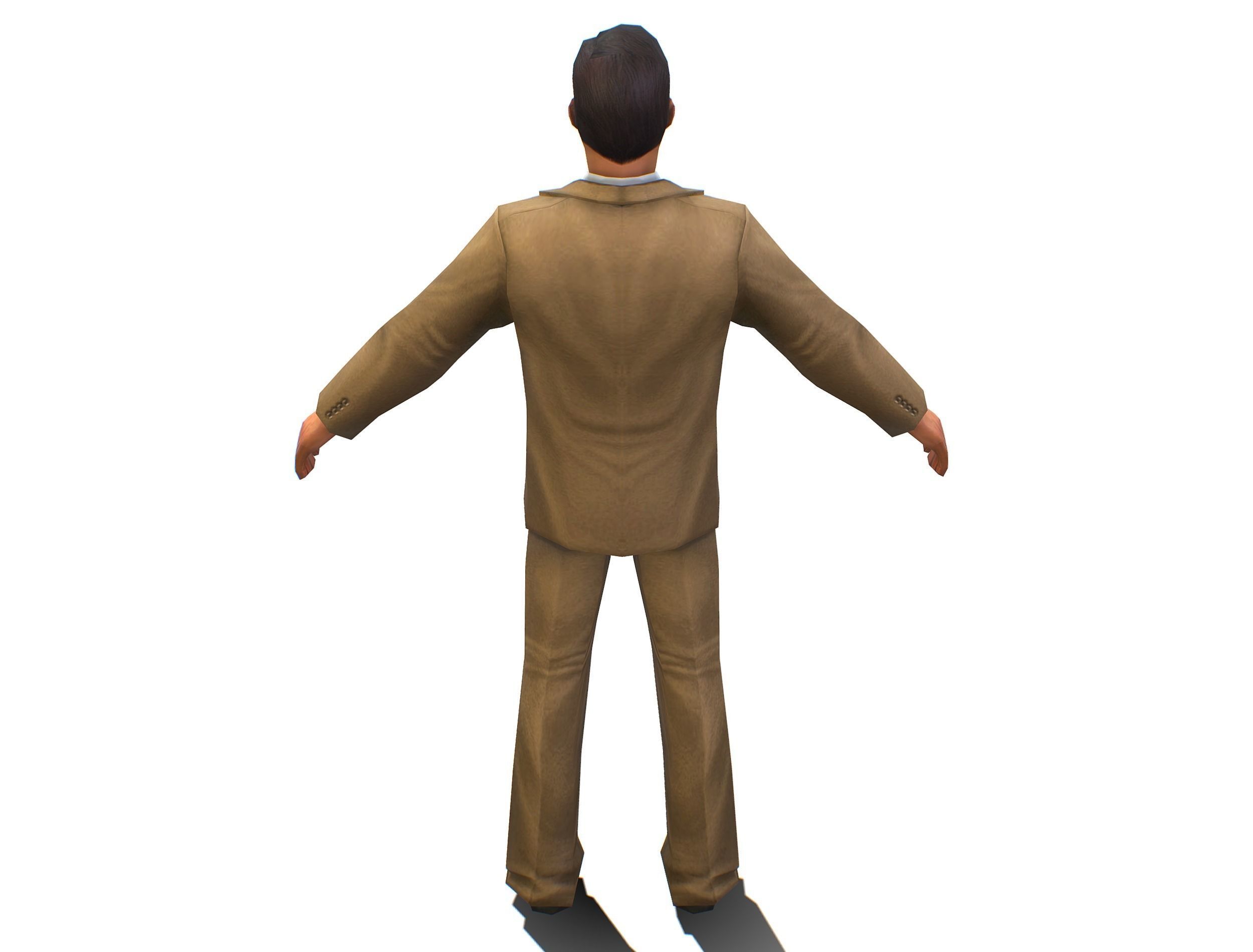3D model Agent Man Beige Suit VR / AR / low-poly | CGTrader