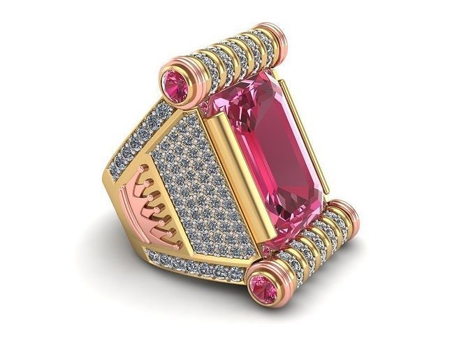 The Kings Ring - Men Ring 3D model 3D printable | CGTrader