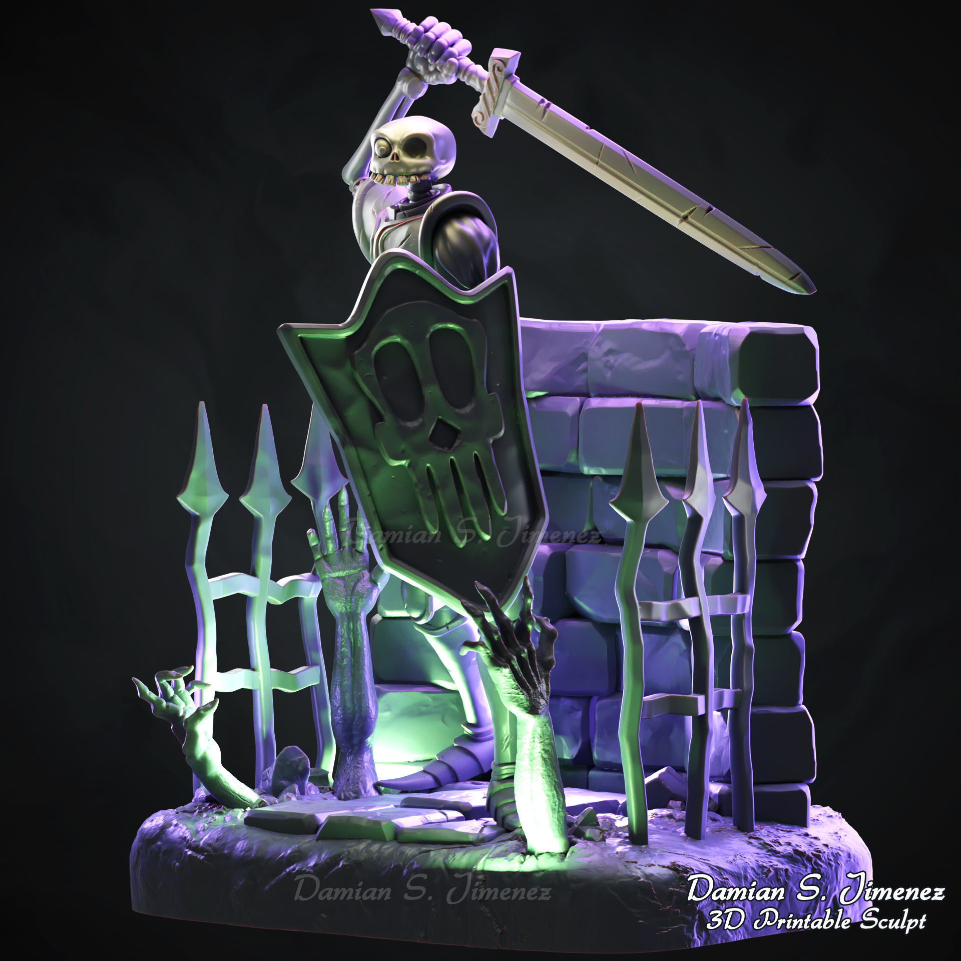 Medievi Sir Daniel Fortesque 3D Print 3D model 3D printable | CGTrader