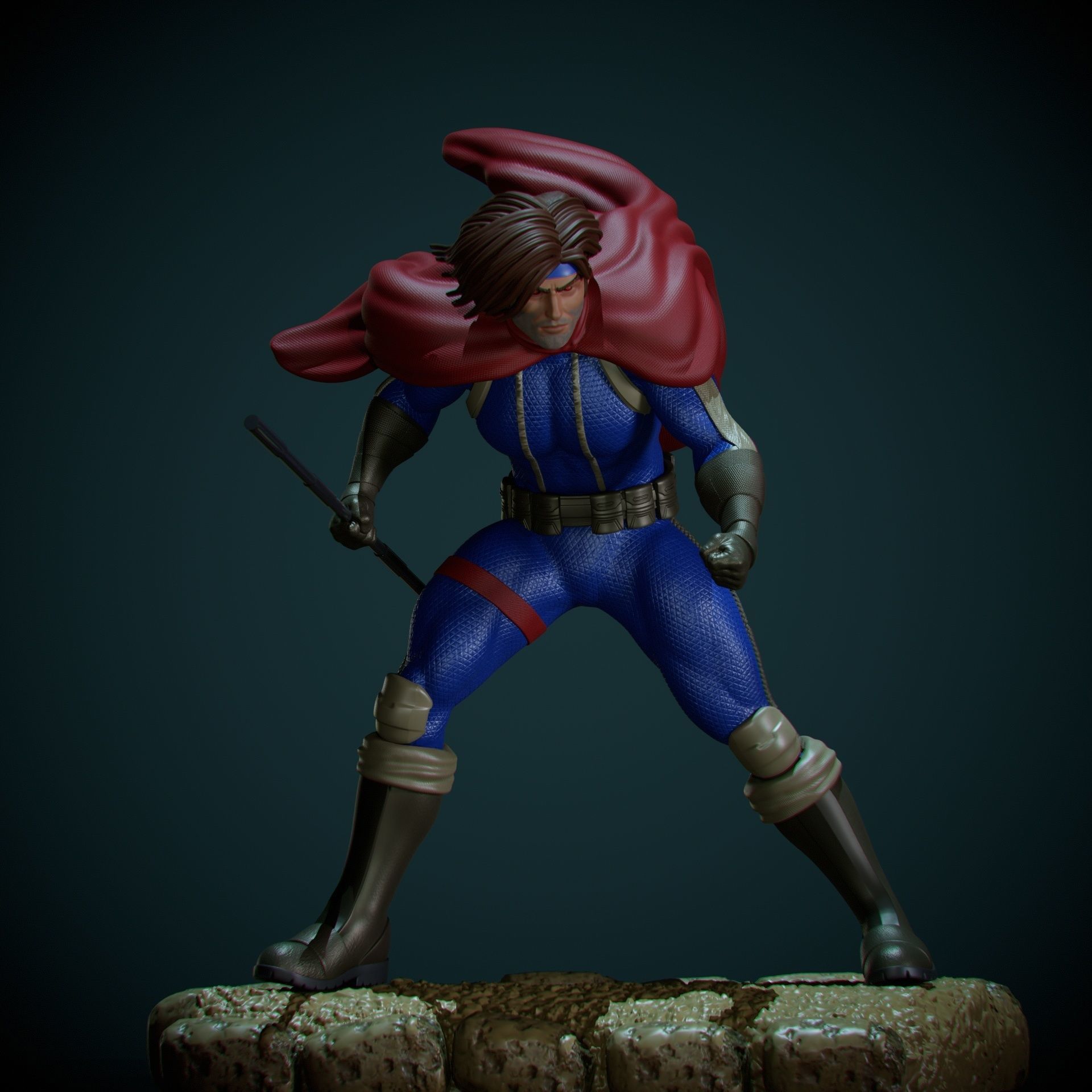 gambit age of apocalipse 3D model 3D printable | CGTrader
