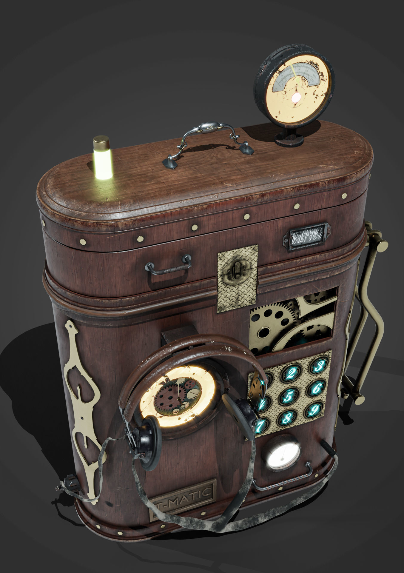 3D model Mochila radio steampunk VR / AR / low-poly | CGTrader