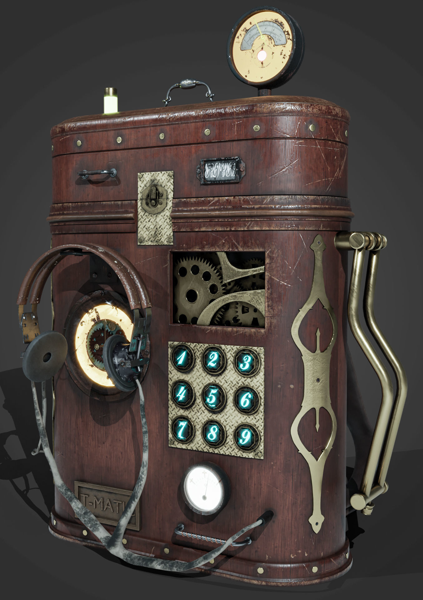 3D model Mochila radio steampunk VR / AR / low-poly | CGTrader