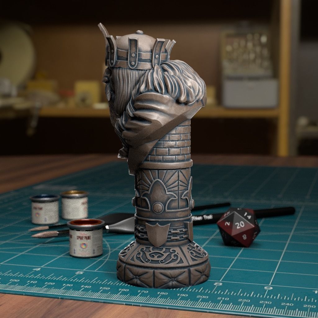 Human Chess King - Pre-Supported 3D model 3D printable | CGTrader