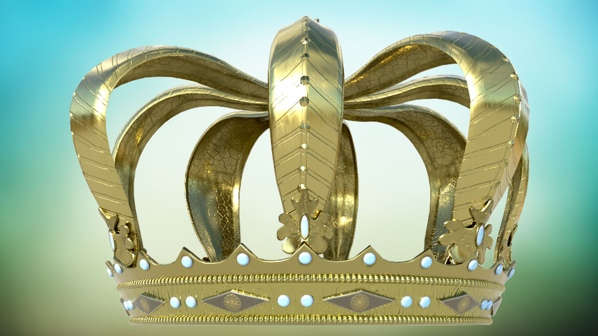 3D model Old Medieval Crown 3D model PBR low-poly game ready VR / AR ...