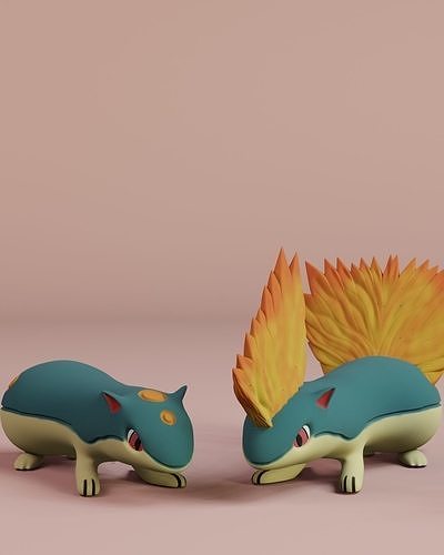 Quilava 3D model 3D printable | CGTrader