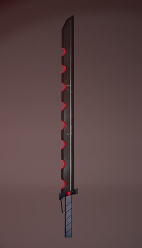 Futuristic Red Sword 3D model | CGTrader