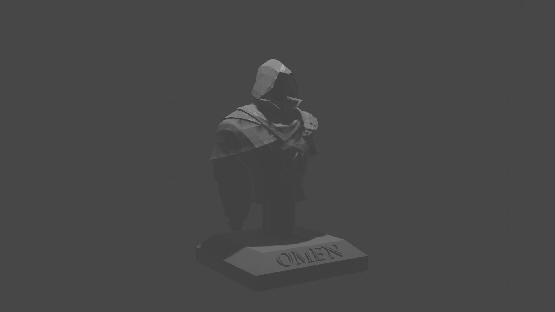 Valorant Omen bust - 3D print ready 3D model 3D printable | CGTrader