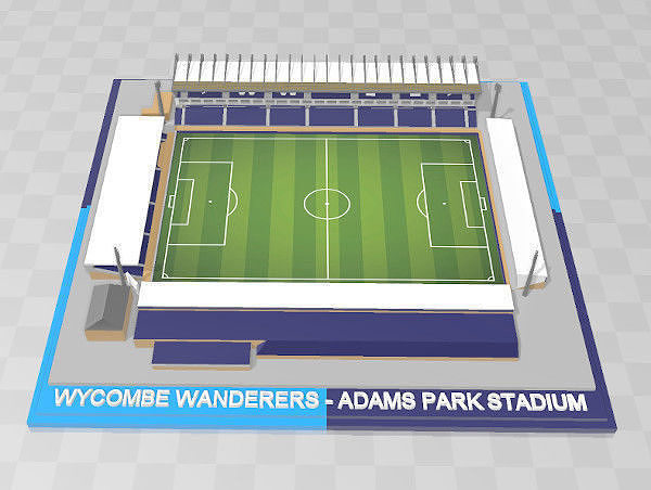Wycombe Wanderers - Adams Park Stadium 3D model 3D printable | CGTrader