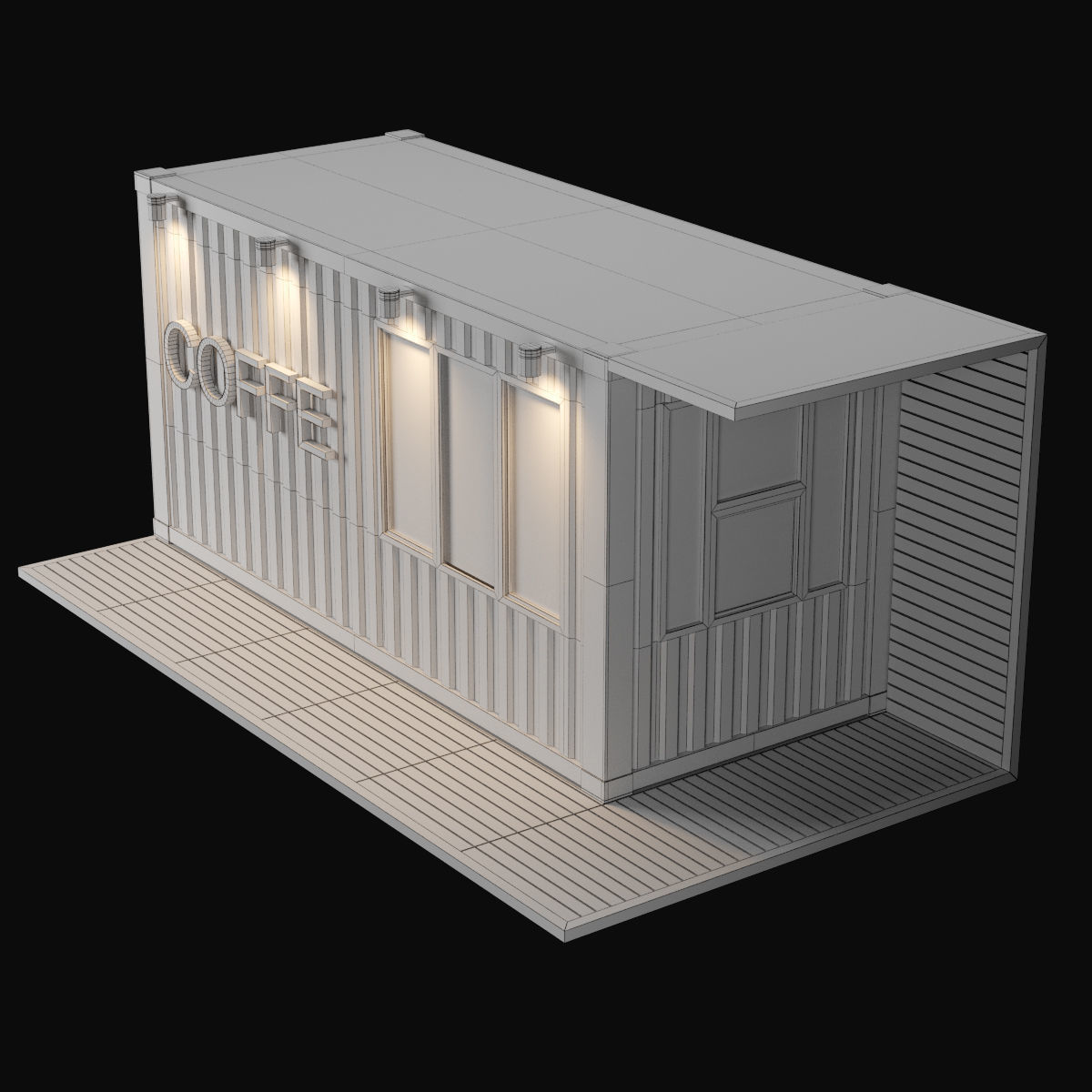 Container Cafe 1 3D model | CGTrader